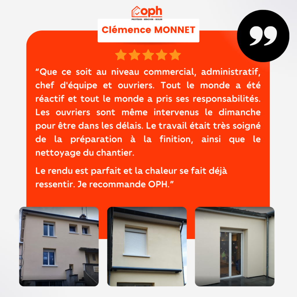 Une belle réalisation : isolation par l'extérieur - OPH